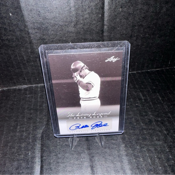 Leaf | Other | Pete Rose Baseball Card Leaf Autograph | Poshmark